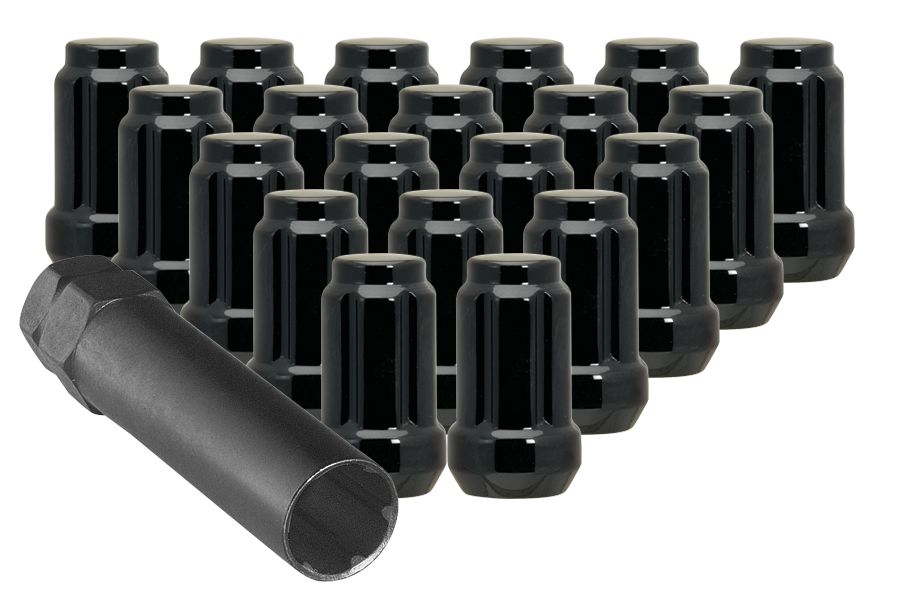 Ceco CD3806BK-24 - (24) Black 6 Spline Nut 12X1.25 35mm HEIGHT