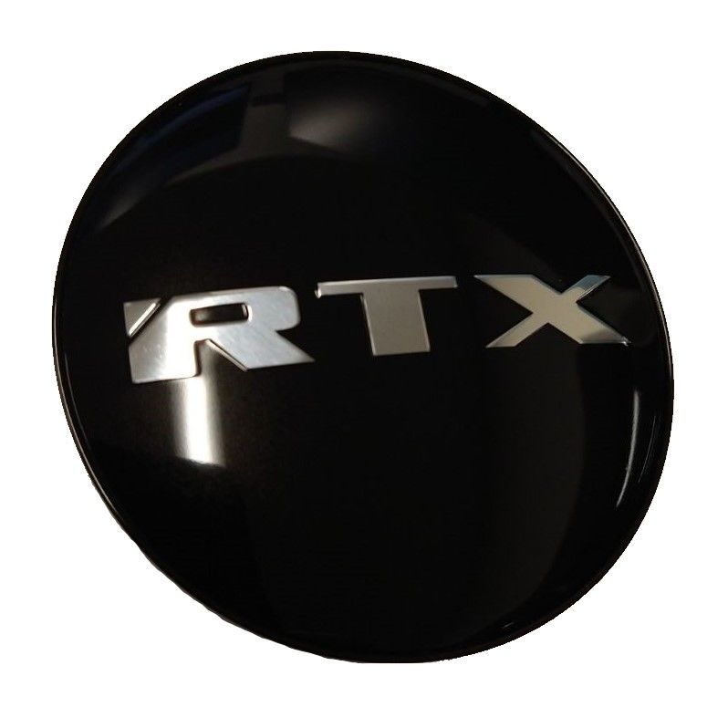 RTX 210K57B1RT - Center Cap Gloss Black RTX Chrome with Black Backgrou